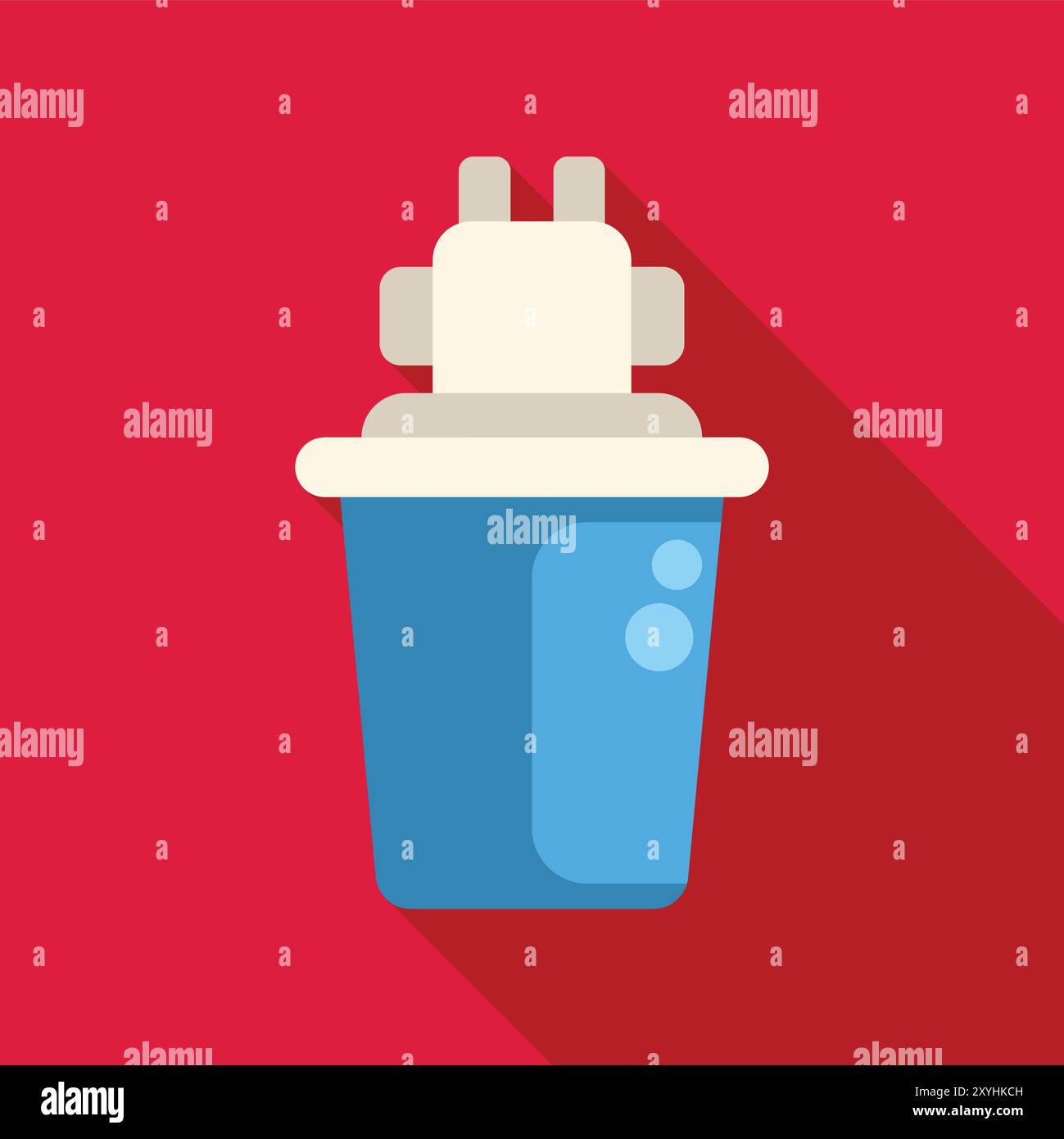 Water purifier icon in flat style showing a water filtration system for ...