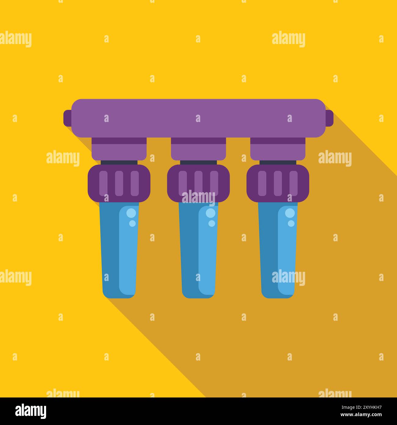 Water filter system purifying drinking water with its three stage ...