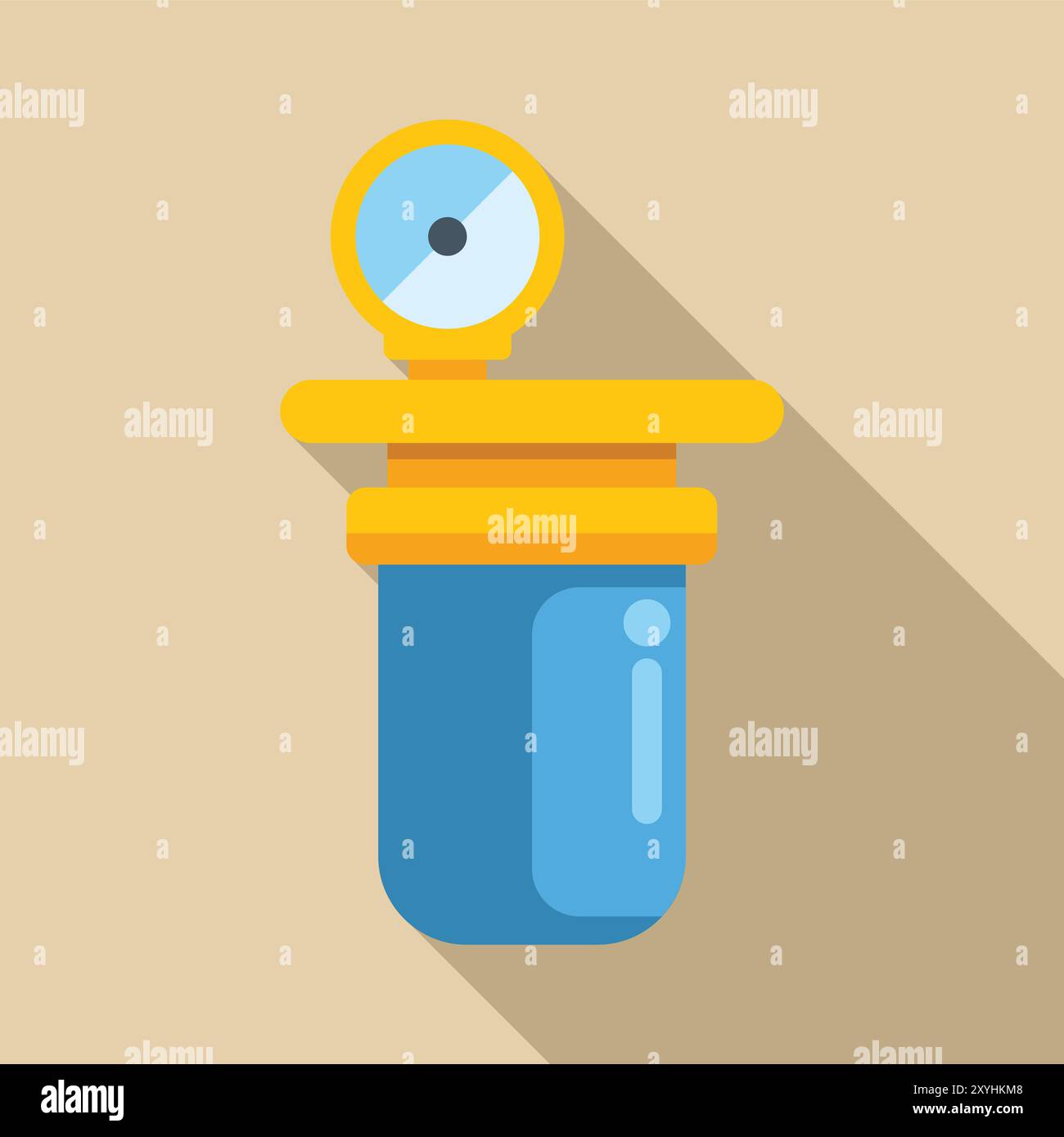 This icon of a medical tonometer is measuring intraocular pressure ...
