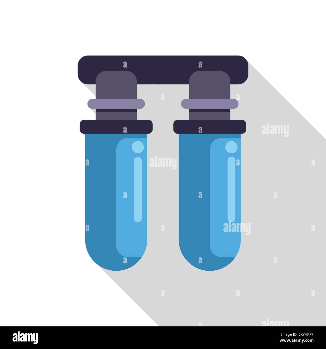 Illustration of a water filter system purifying tap water, promoting ...