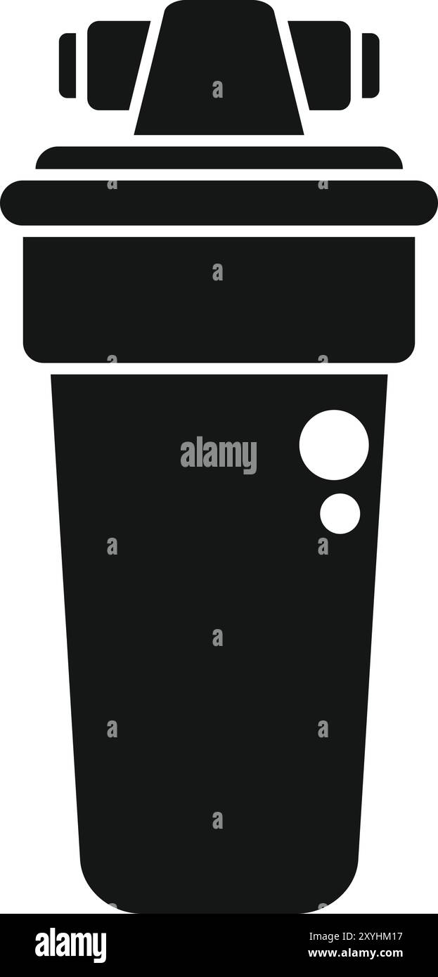 Black silhouette icon of a replaceable water filter cartridge for ...