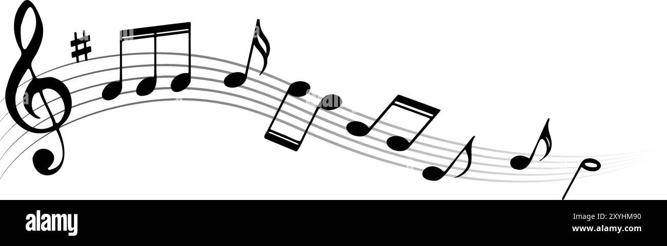 Musical note Illustration Stock Vector Image & Art - Alamy