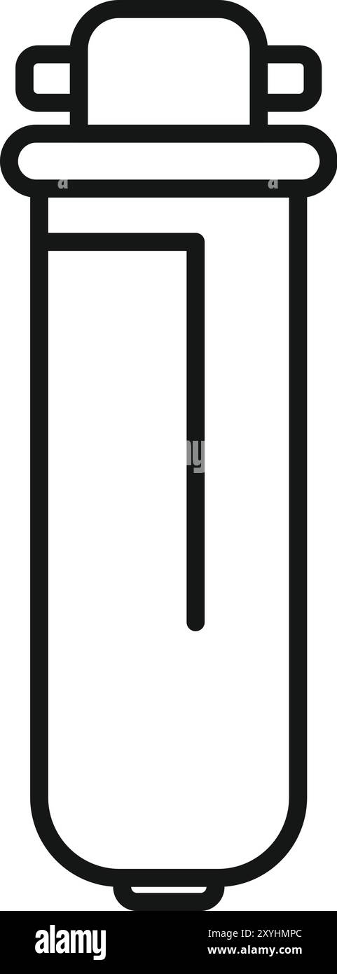 Simple vector showing the installation or replacement of a water filter ...