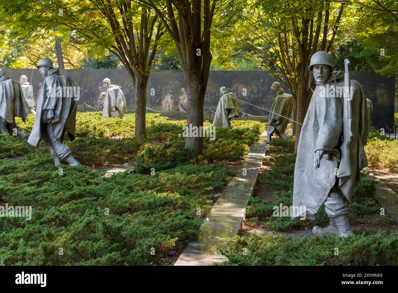 Solider Statues at Korean War Memorial in Washington DC, USA Stock ...