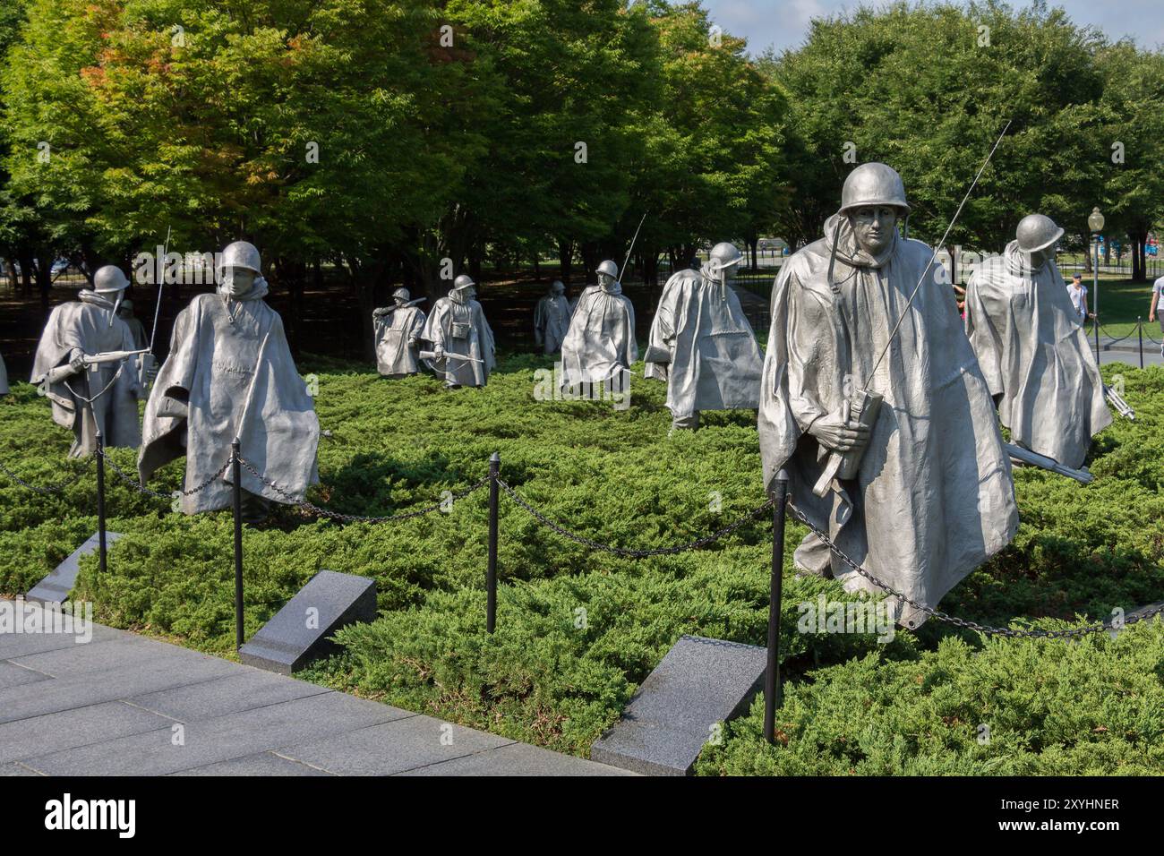 Solider Statues at Korean War Memorial in Washington DC, USA Stock ...