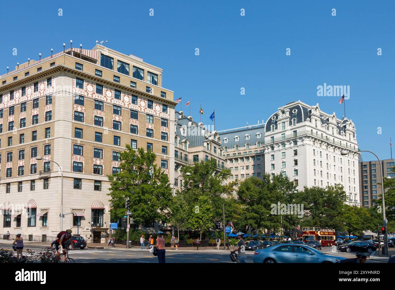 The facade of the Washington and Willard Hotels historical buildings in ...