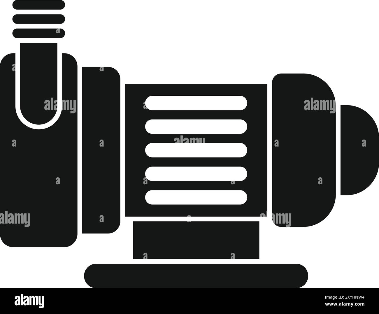This simple vector icon represents a water pump, an essential tool for ...