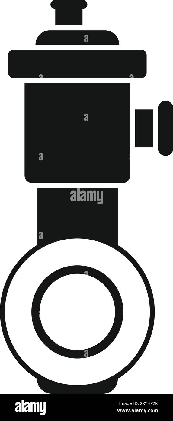 Water valve with lever and round handle closing or opening pipe Stock ...