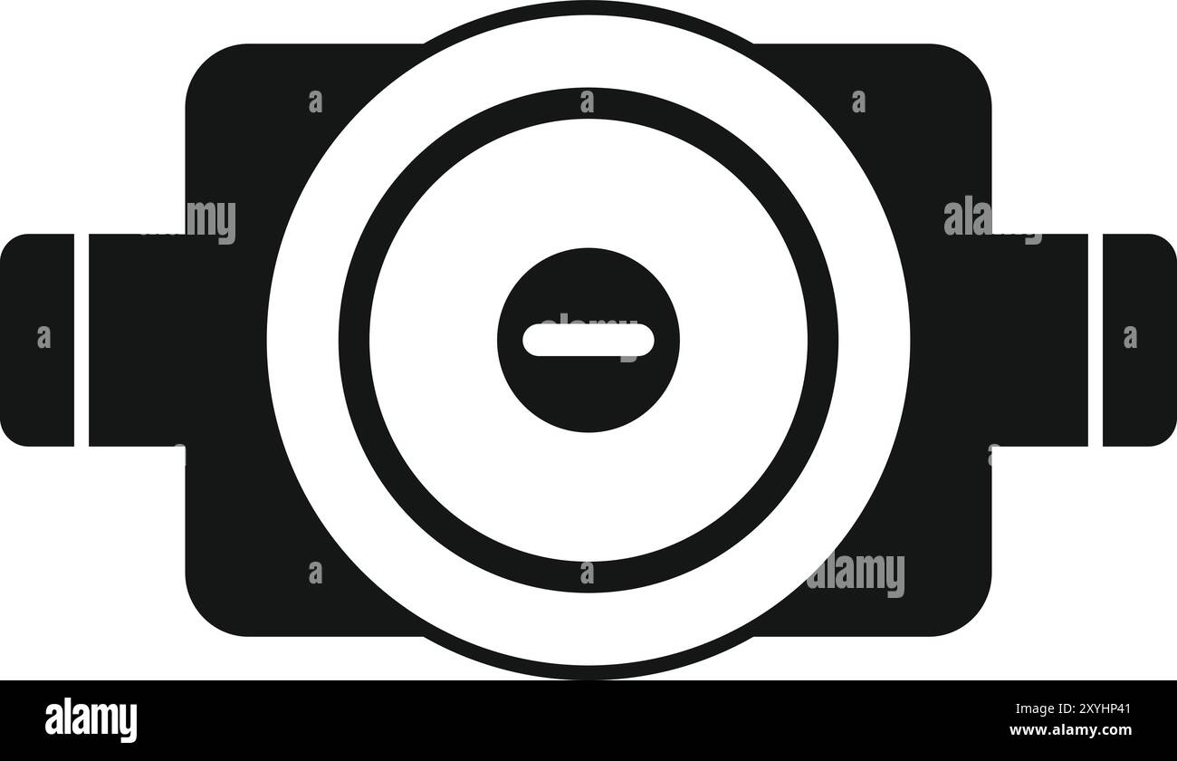 Electric meter showing energy consumption icon in simple style on a ...