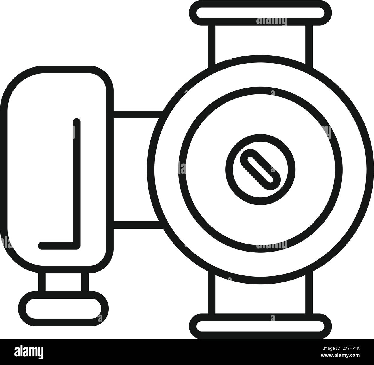 Simple, recognizable water pump icon with a bold outline, suitable for ...