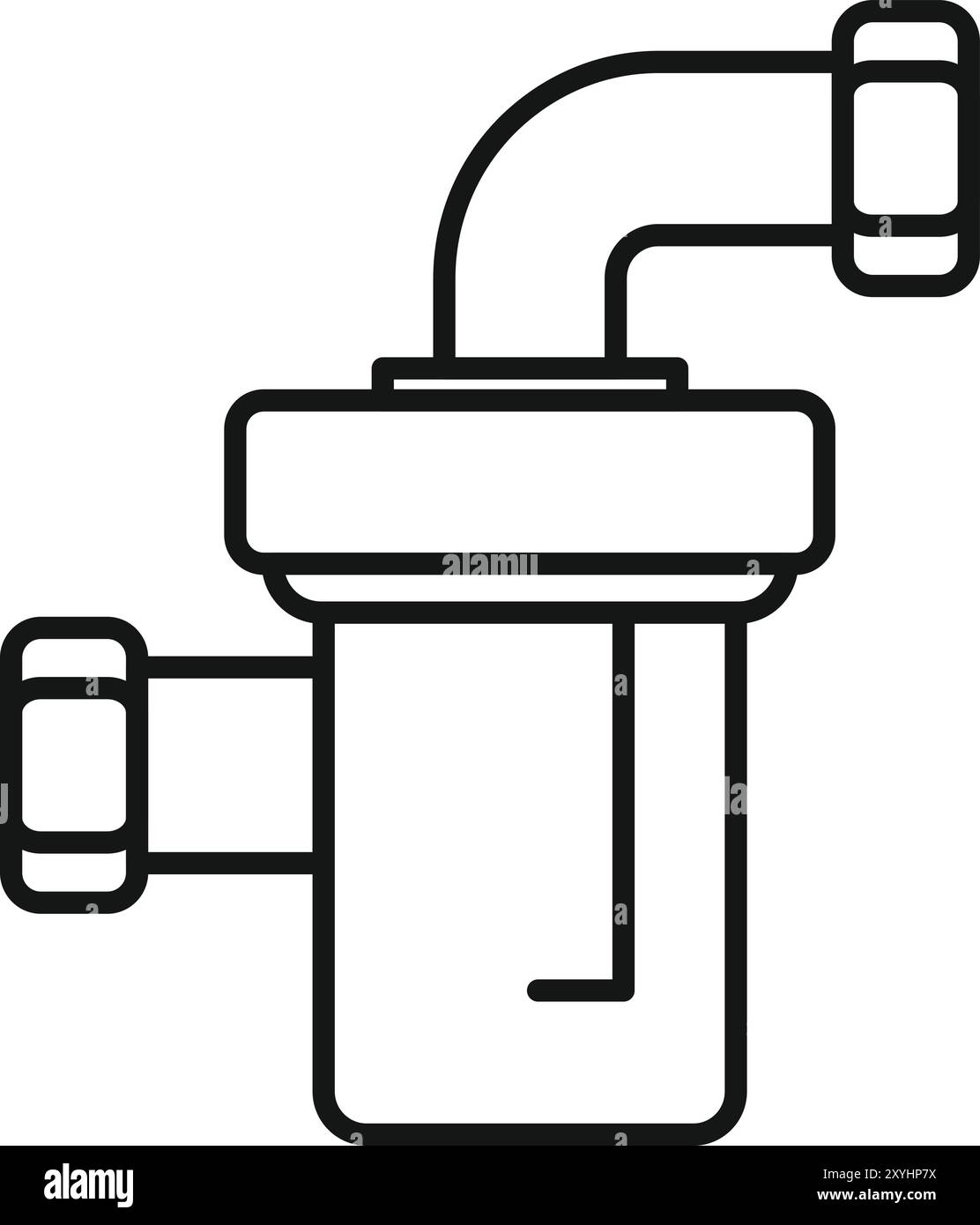 Water filter cartridge replacing old rusty plumbing pipes for clean and ...