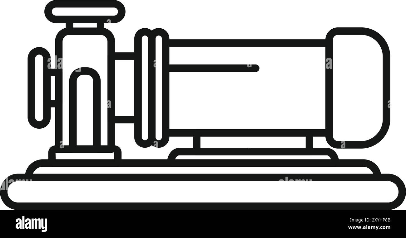 Simple vector showing a water pump, illustrating a part of a plumbing ...