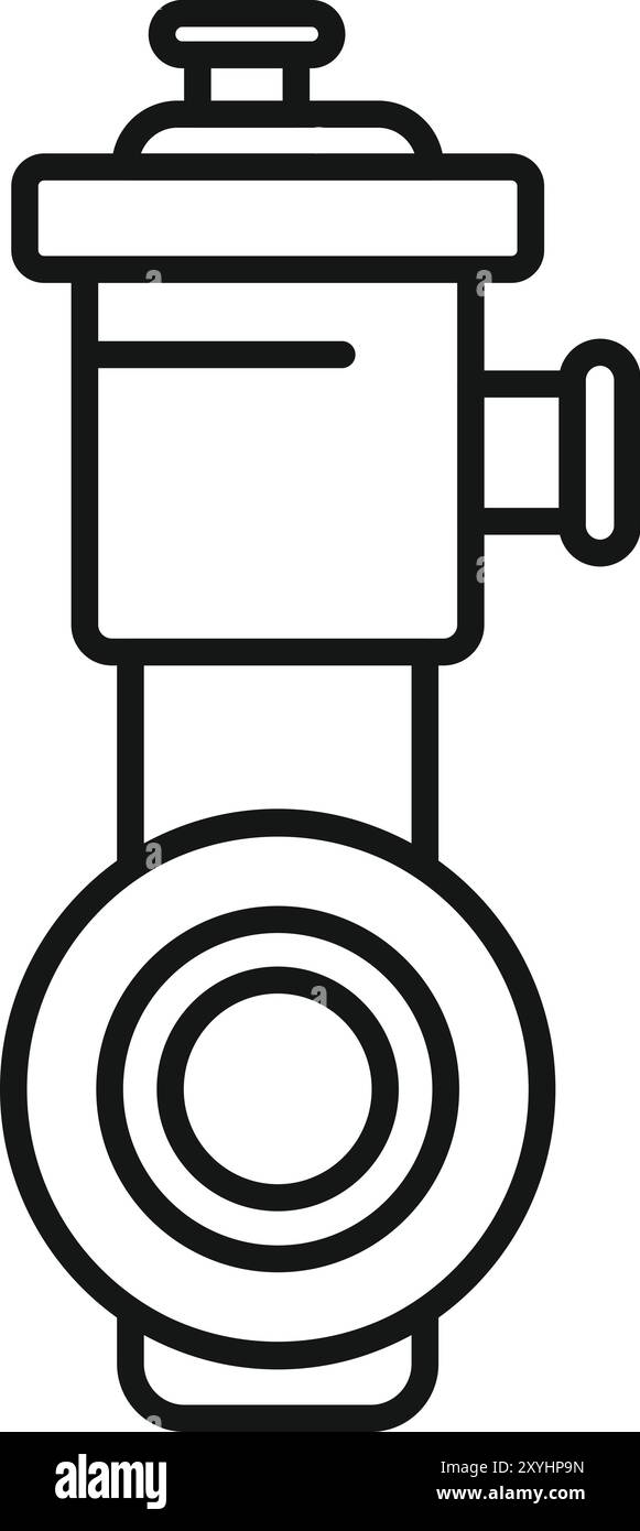 Simple icon of a pipeline valve, a device regulating the flow of ...