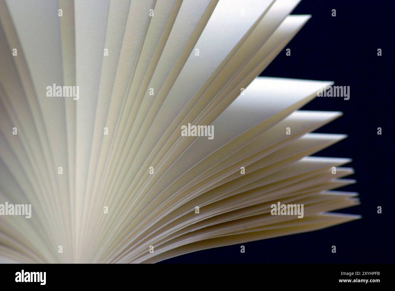 Graphic representation of fan book sheets Stock Photo - Alamy
