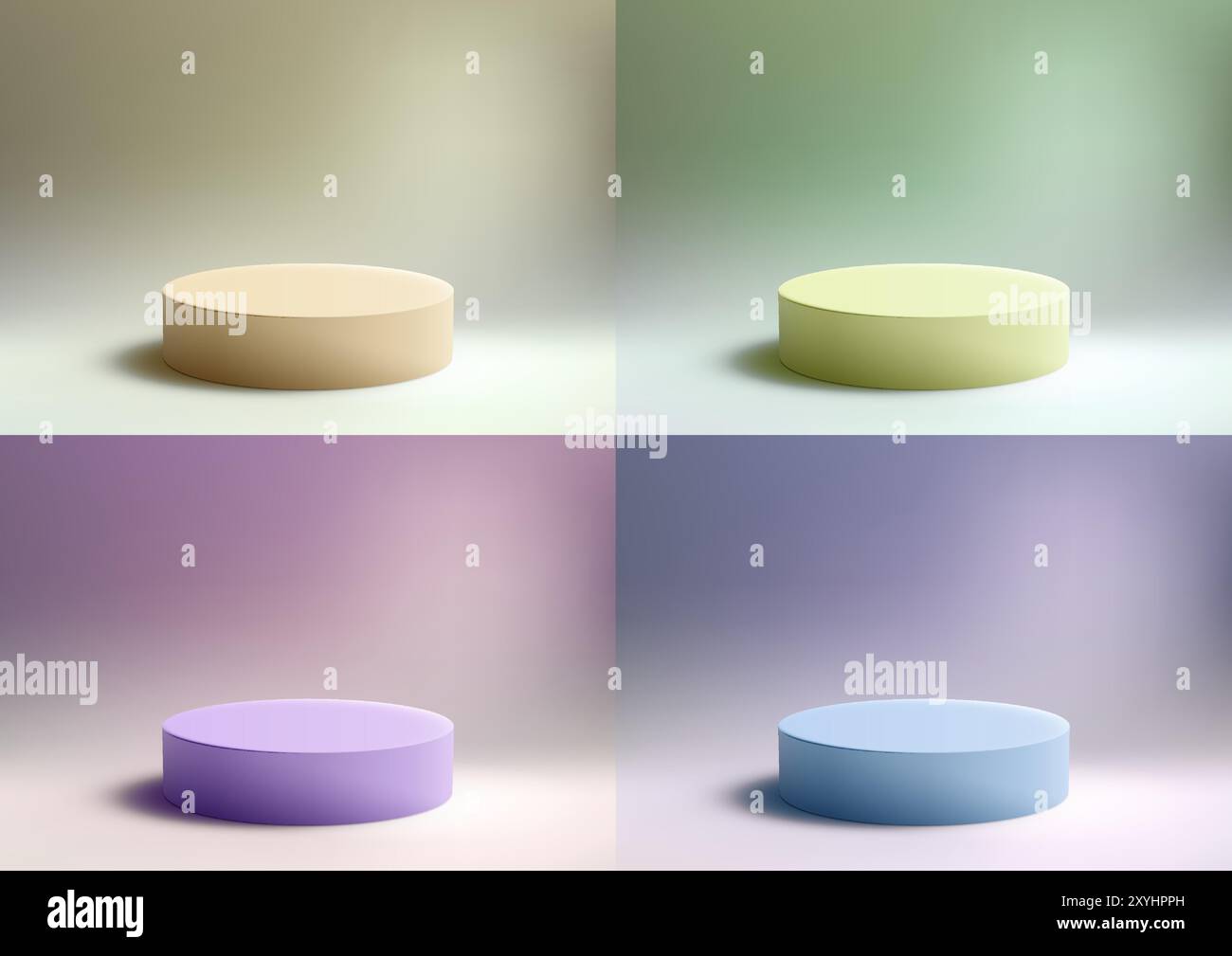 3D realistic soft color podium with a gradient background, Product ...