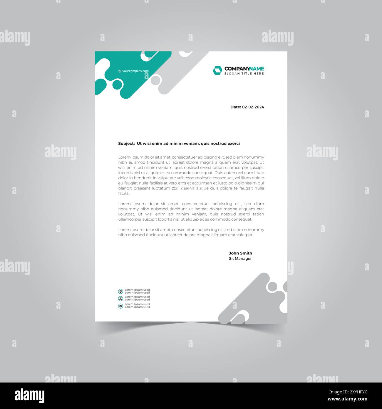 Letterhead cut out Stock Vector Images - Alamy