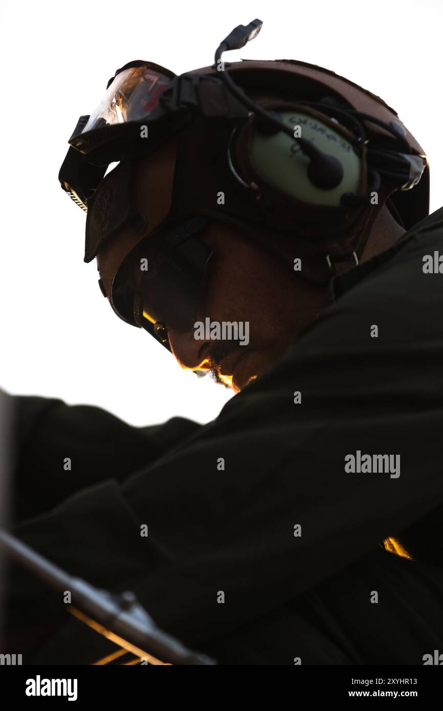 U.S. Marine Corps Cpl. Wesley Galvan, a plane captain with Marine ...