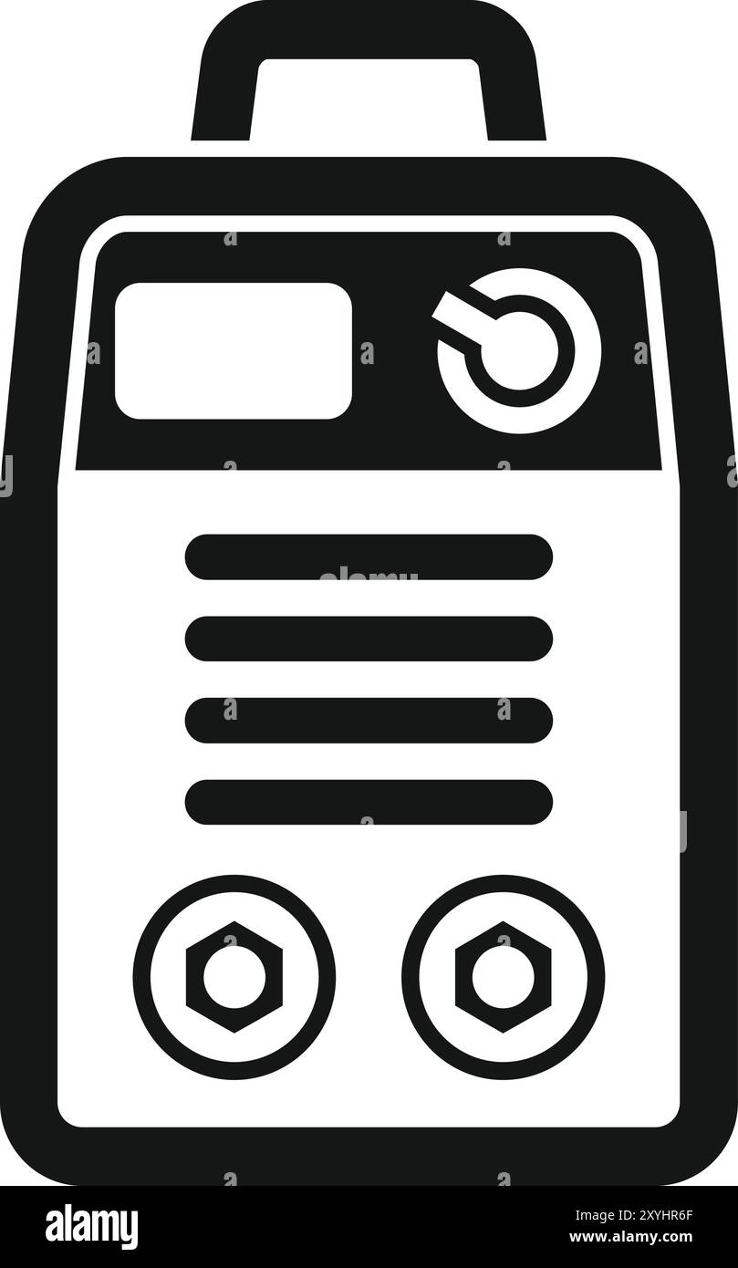 Inverter welding machine with digital display icon showing welding ...