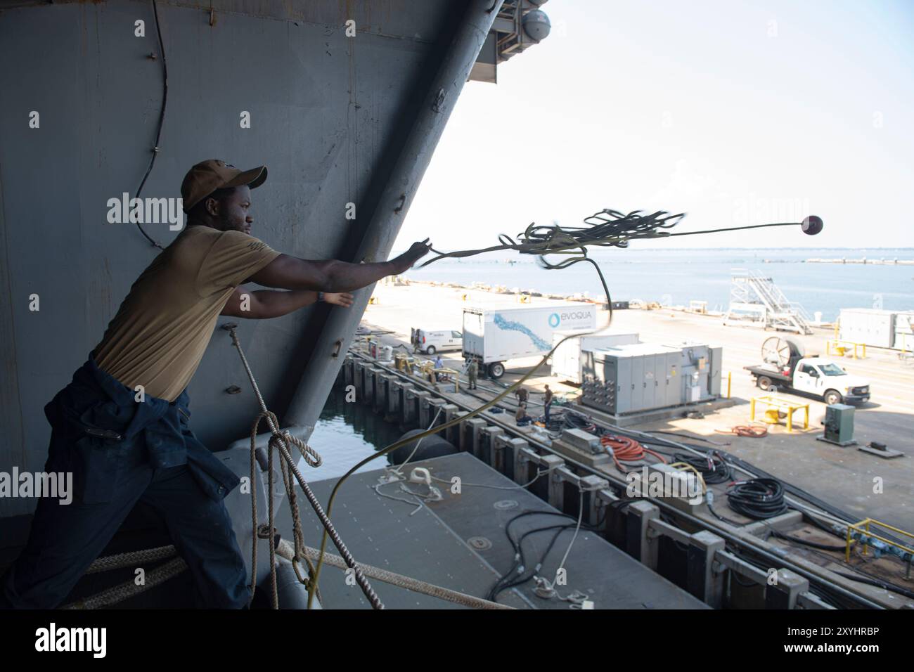 240829-N-FM895-3083 ATLANTIC OCEAN (August 29, 2024) Boatswain's Mate ...