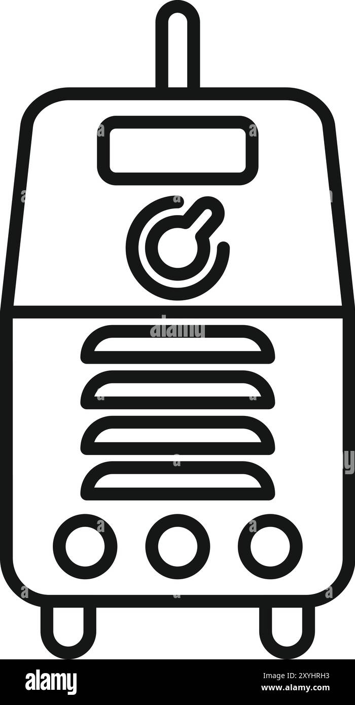 Inverter welding machine with ventilation grate, power button and ...