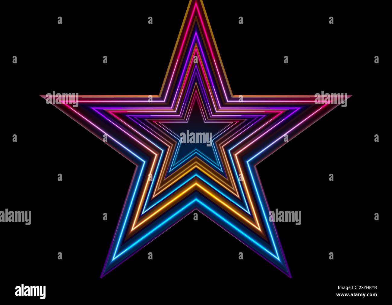 Blue ultraviolet neon glowing stars hi-res stock photography and images ...