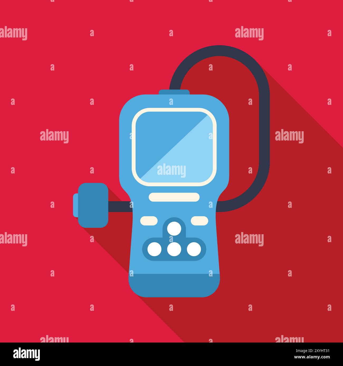 Digital glucometer with display showing blood glucose level Stock ...