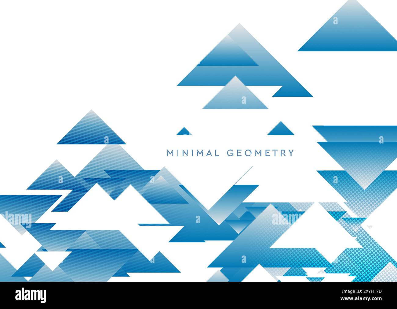 Blue geometric triangles abstract minimal background. Vector graphic design Stock Vector Image ...