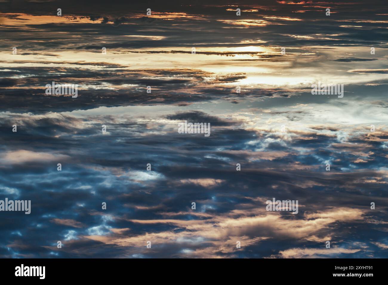 The skyscape is being covered with Amazing evening clouds like a heaven ...