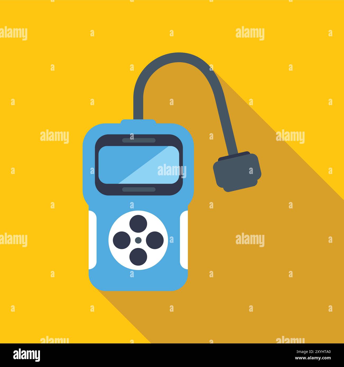 Car diagnostic scanner tool is showing engine error codes on display ...