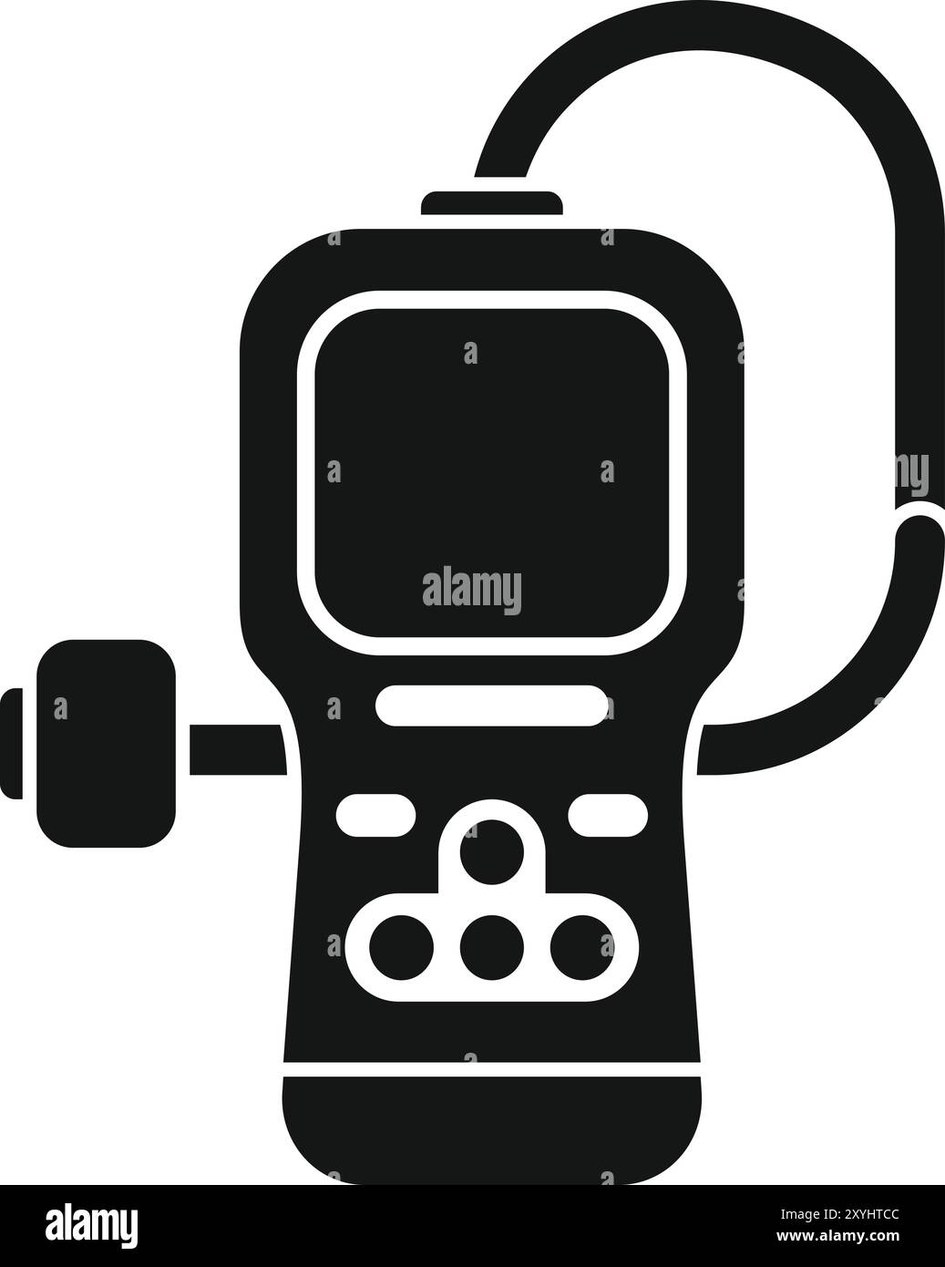 Blood glucose meter device glyph hi-res stock photography and images ...