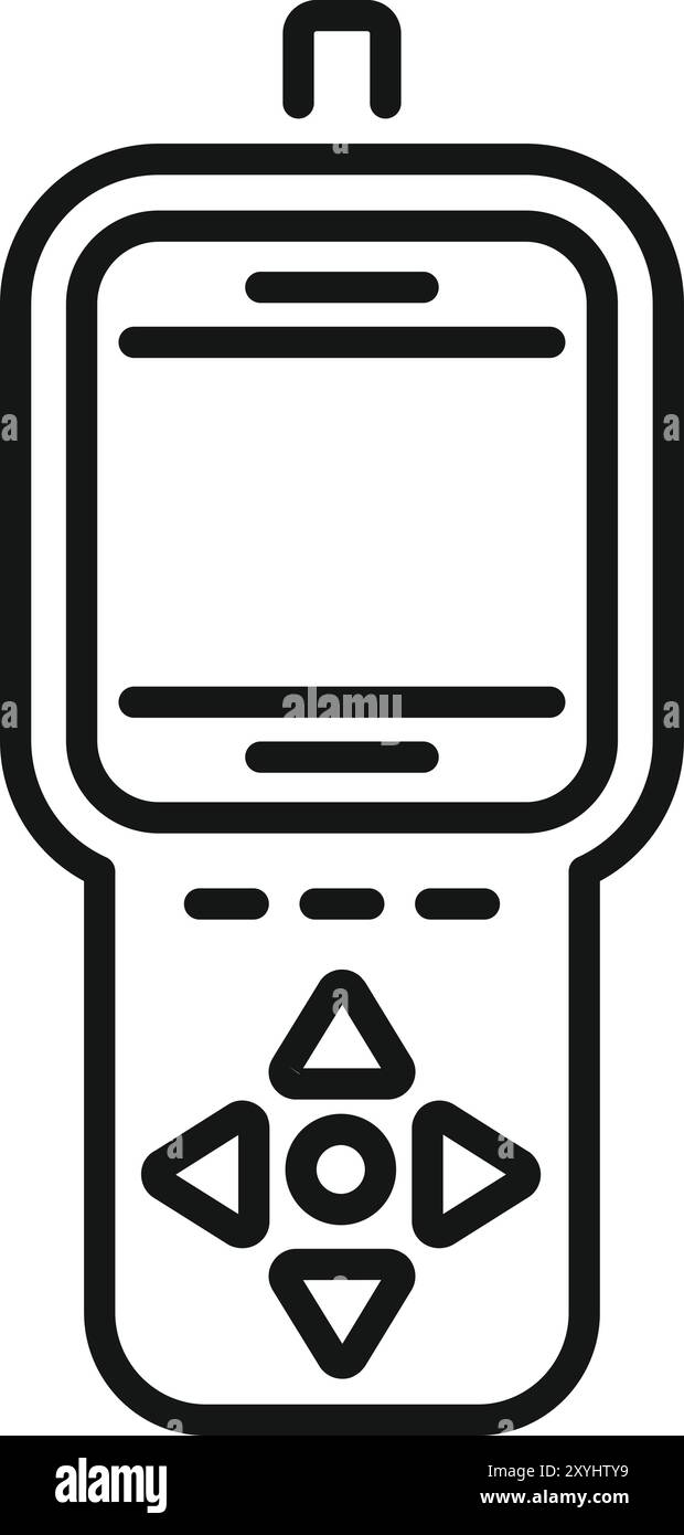 Drone control panel with antenna for piloting, simple black and white ...