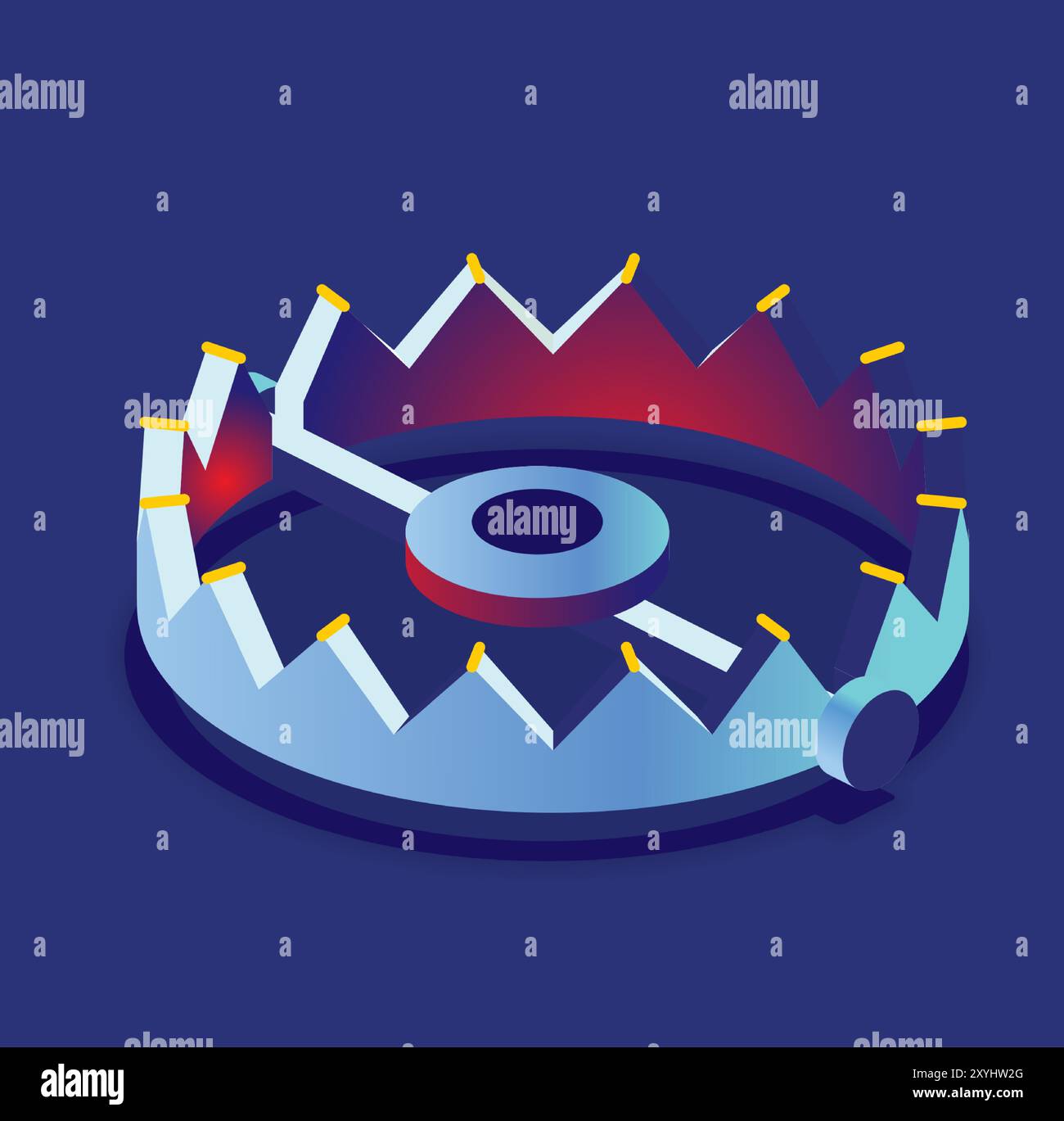 Isometric bear trap. Vector illustration Stock Vector Image & Art - Alamy