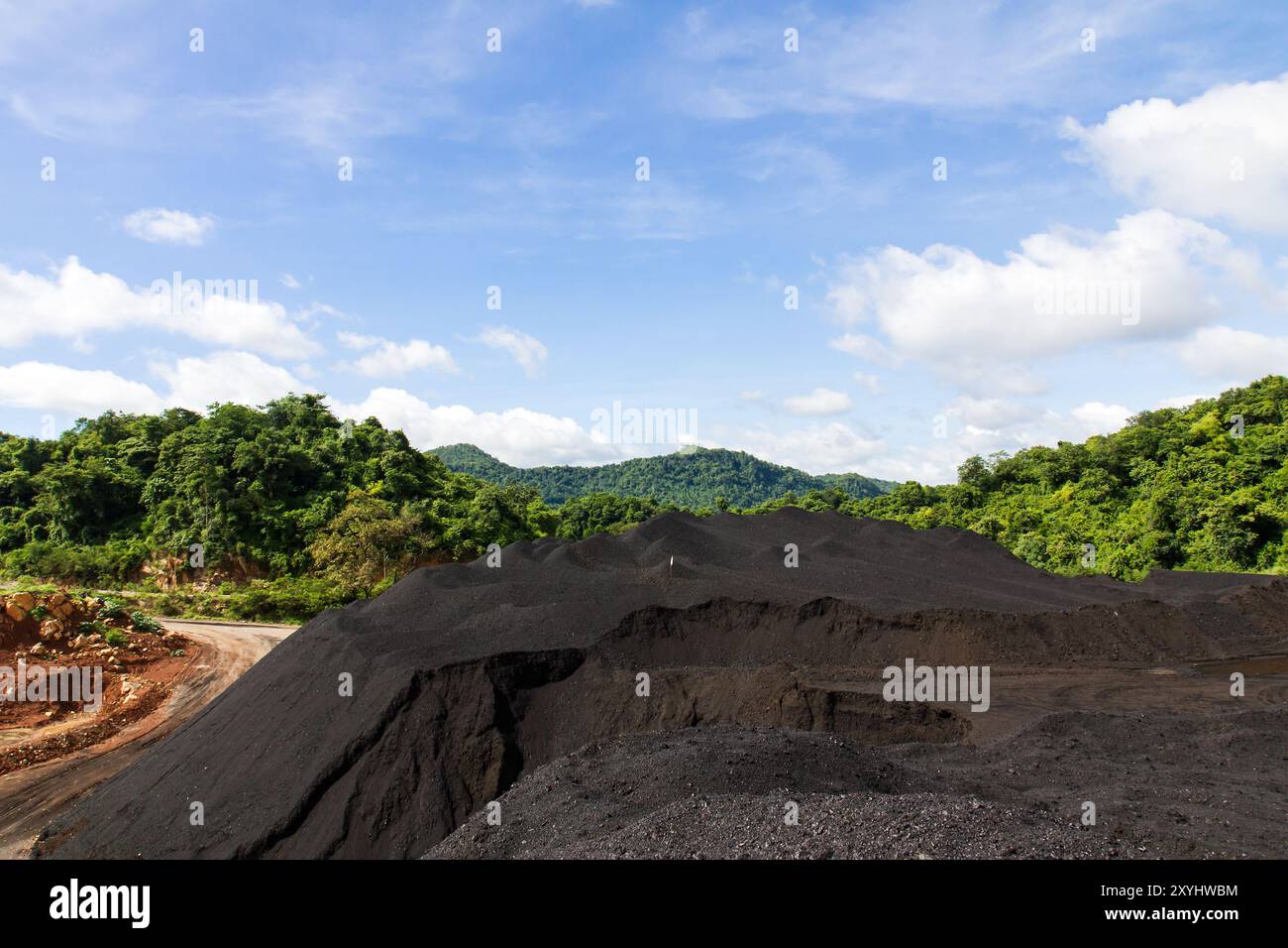 Coal Stock pile. used in the industry Stock Photo - Alamy