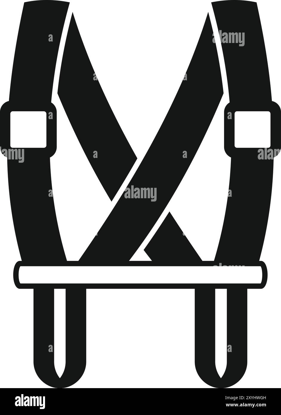 This simple icon of a safety harness represents the concept of ...