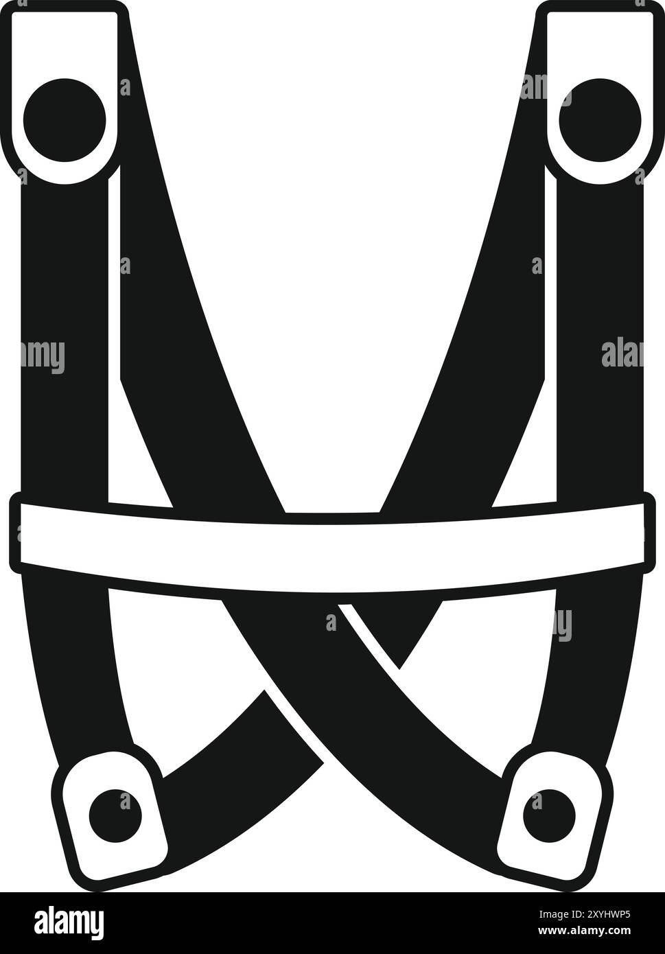 Black silhouette of a baby harness, typically used for carrying infants ...