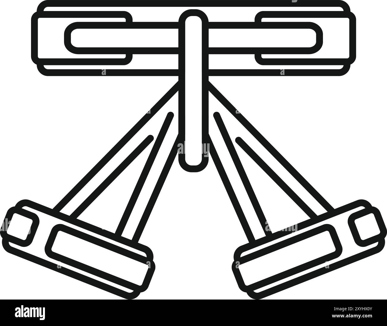 Suspension trauma safety straps icon showing equipment for working at ...