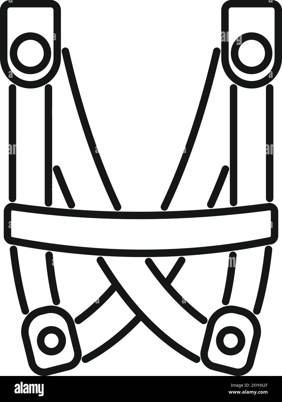 Baby safety harness icon in outline style for web design isolated on ...