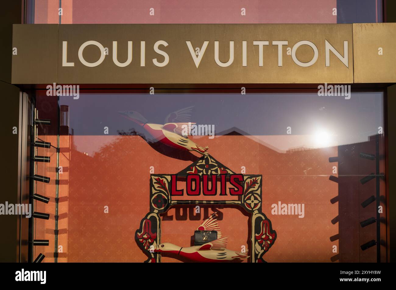 Louis Vuitton brand store, logo, shop window, retail shop, Dorotheen ...