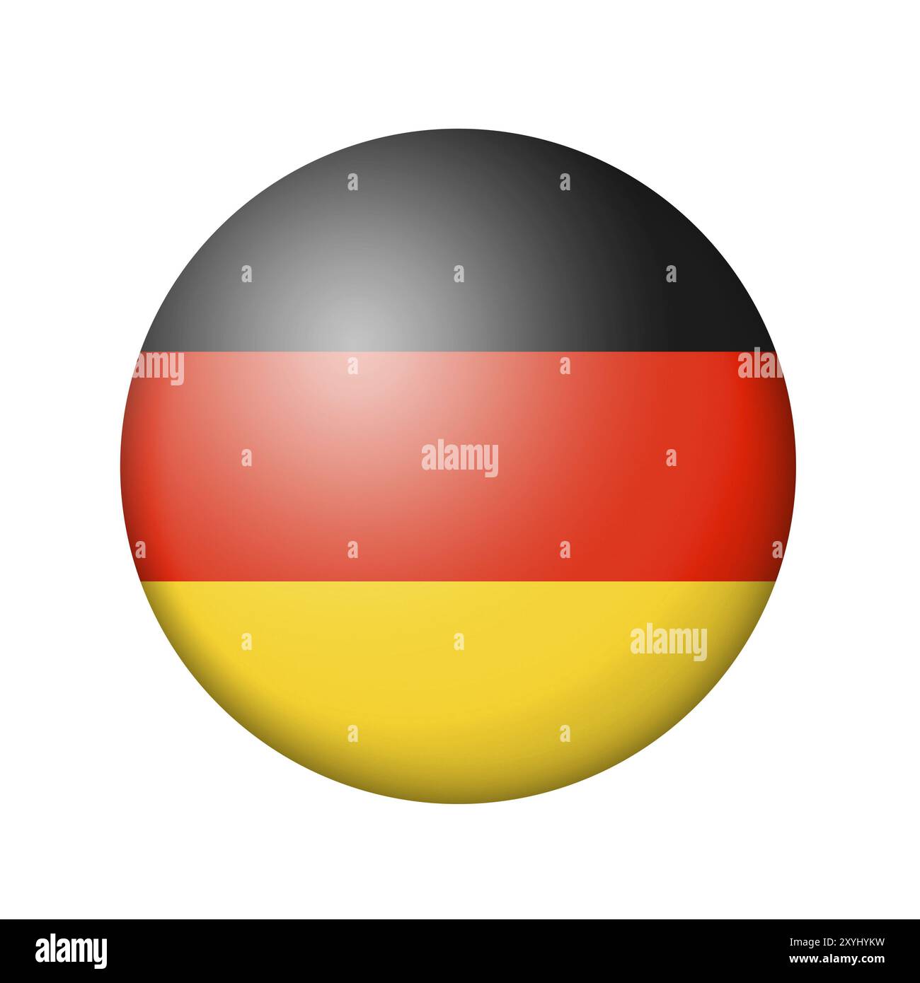 The German flag. Round matte icon. Isolated on white background Stock ...