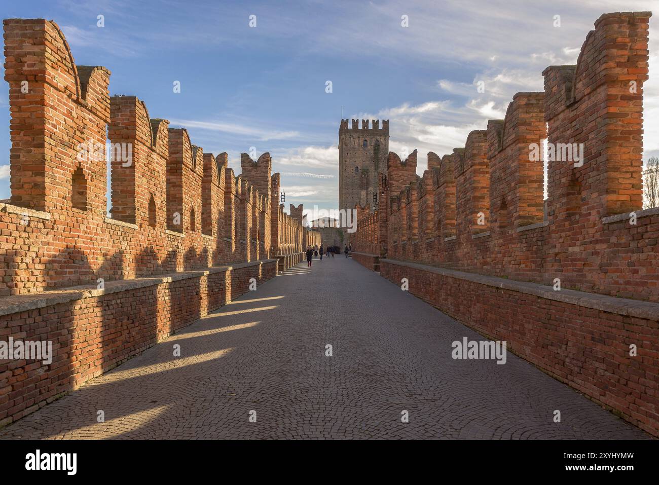 The medieval bridge of Castelvecchio, one of the symbols of Verona ...