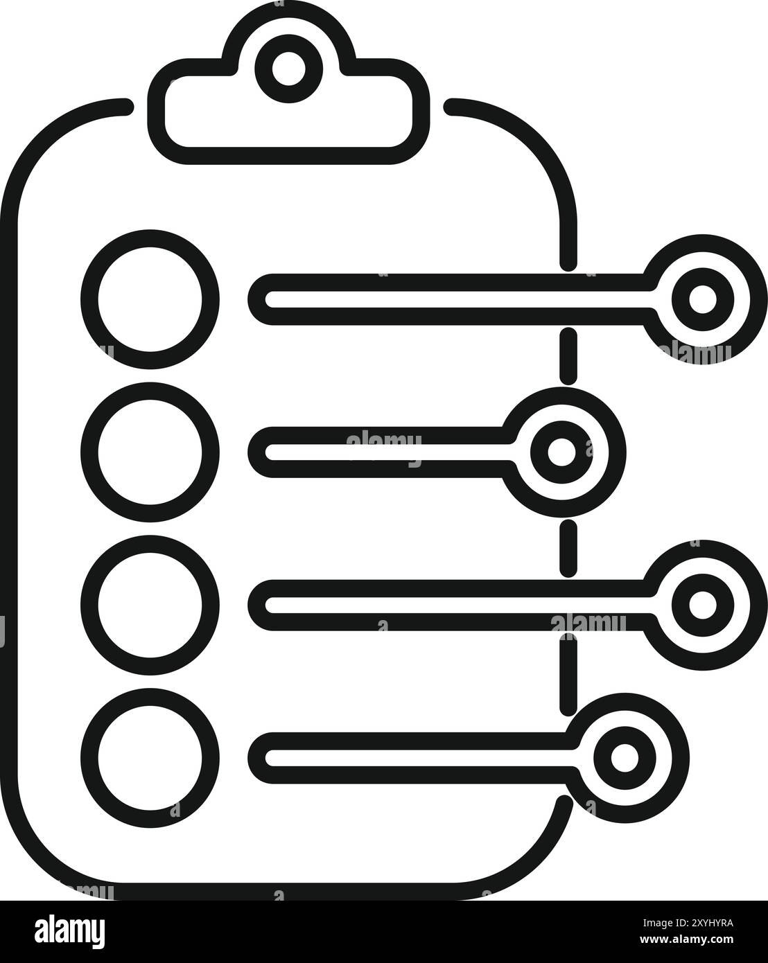 Minimalist vector illustration of a project management timeline with ...