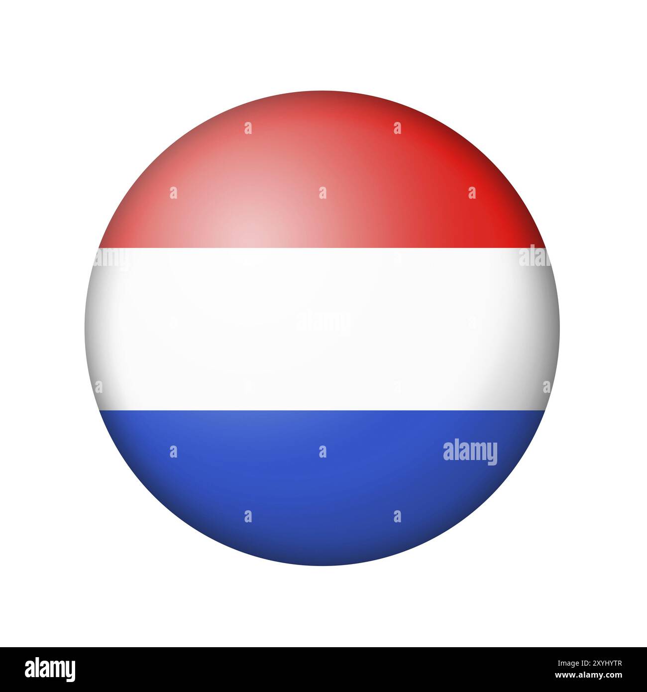 The Netherlands flag. Round matte icon. Isolated on white background ...