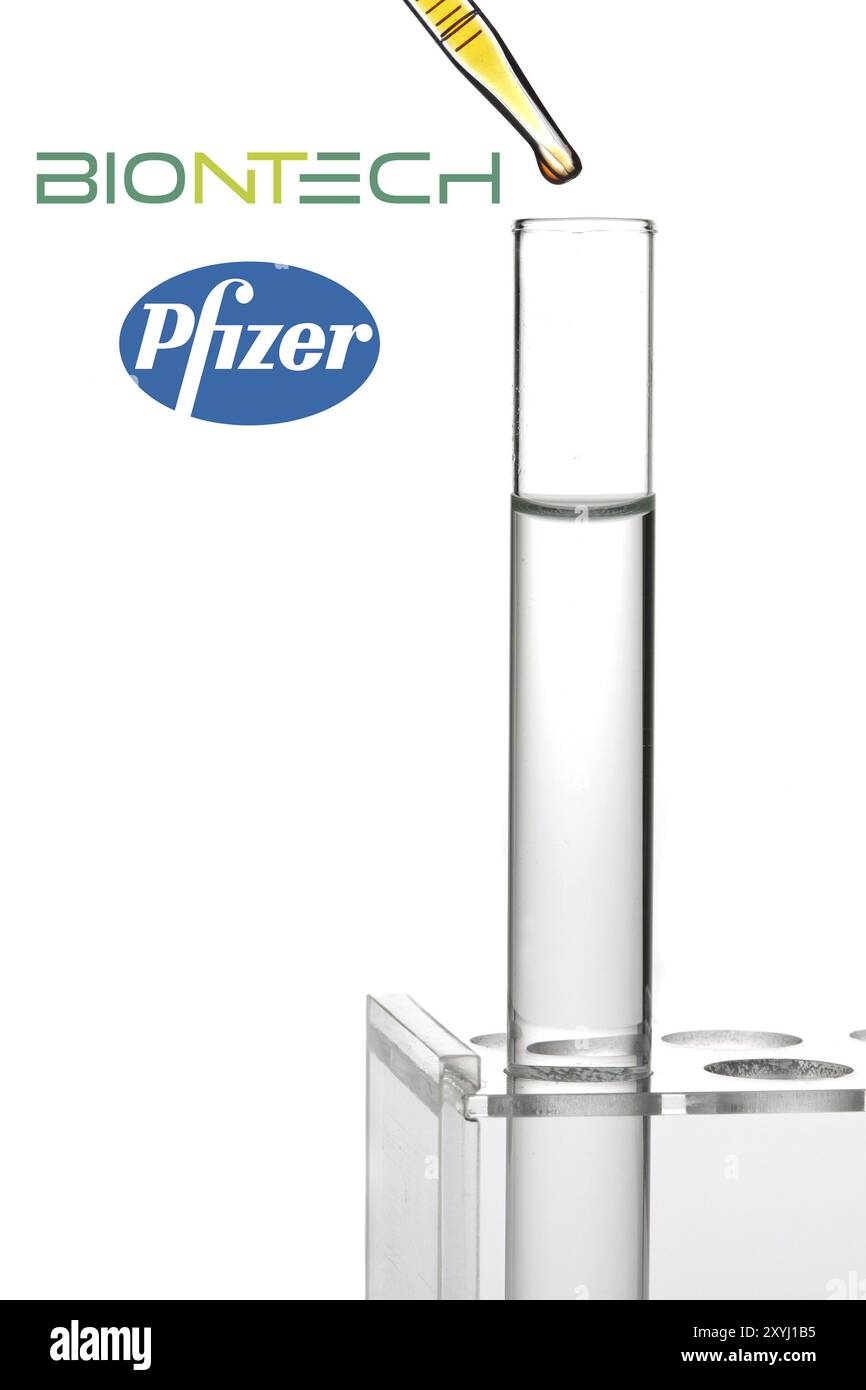 Vaccine against Corona, Biontech and Pfizer, Studio Stock Photo - Alamy