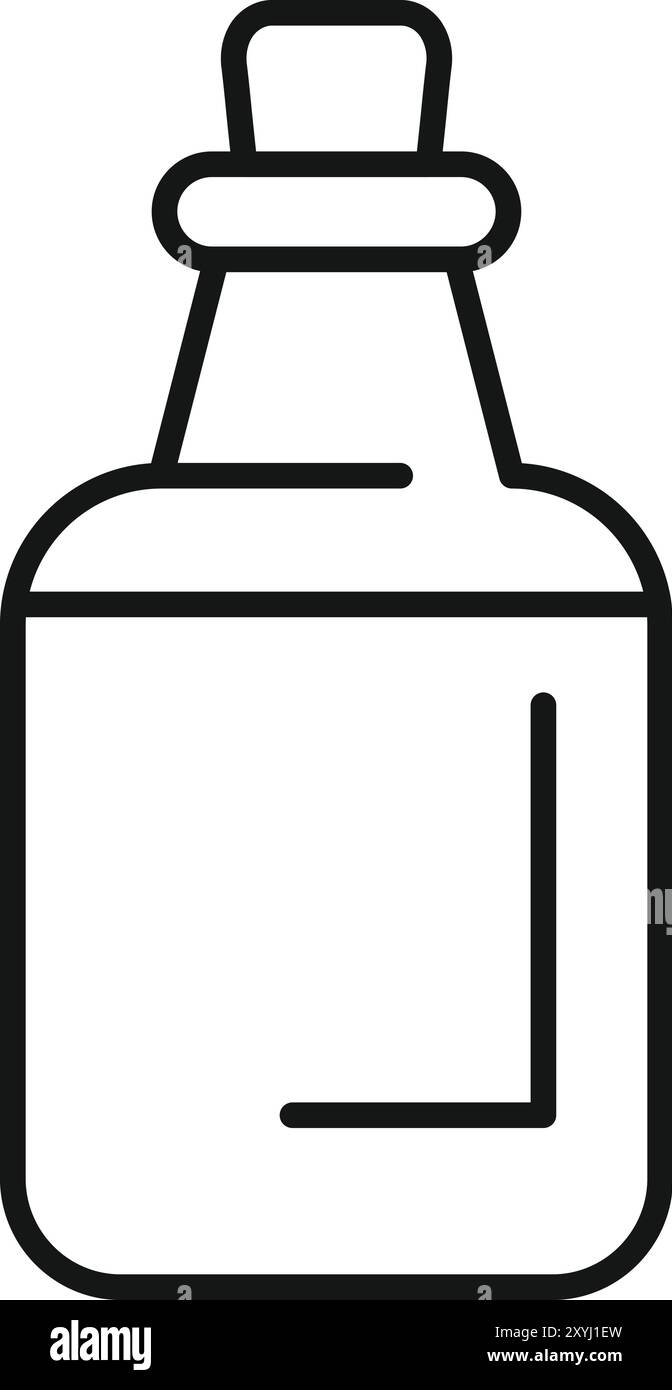 Simple icon of a bottle with a cork, indicating the remaining quantity ...