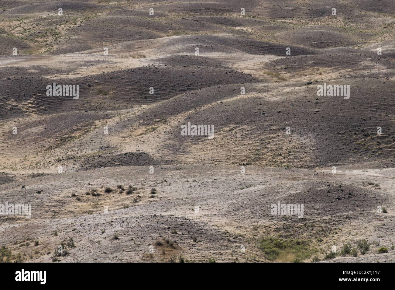 Coloured hills at the northern entrance to Yellowstone National Park ...