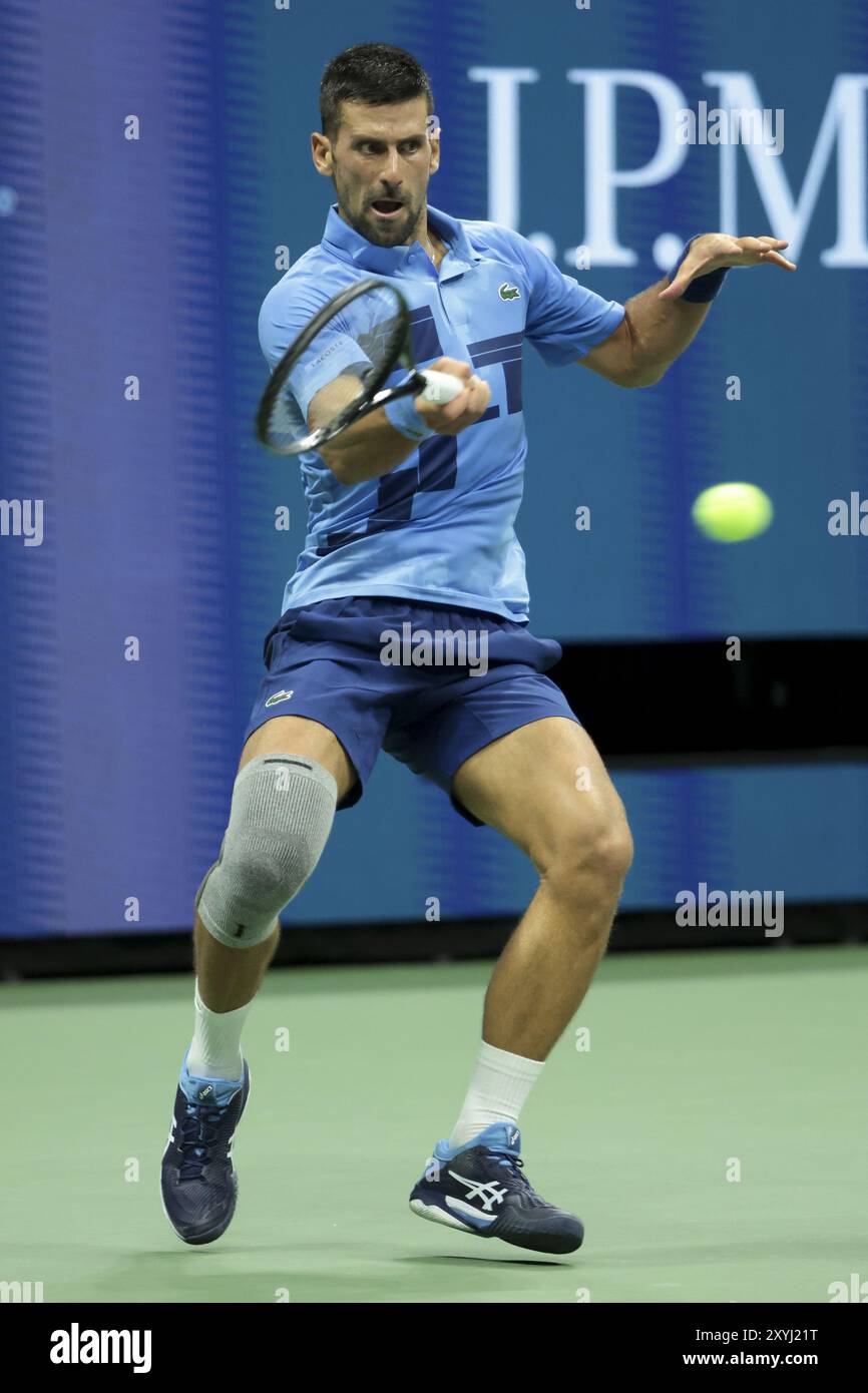 Novak Djokovic of Serbia during day 3 of the 2024 US Open, Grand Slam ...