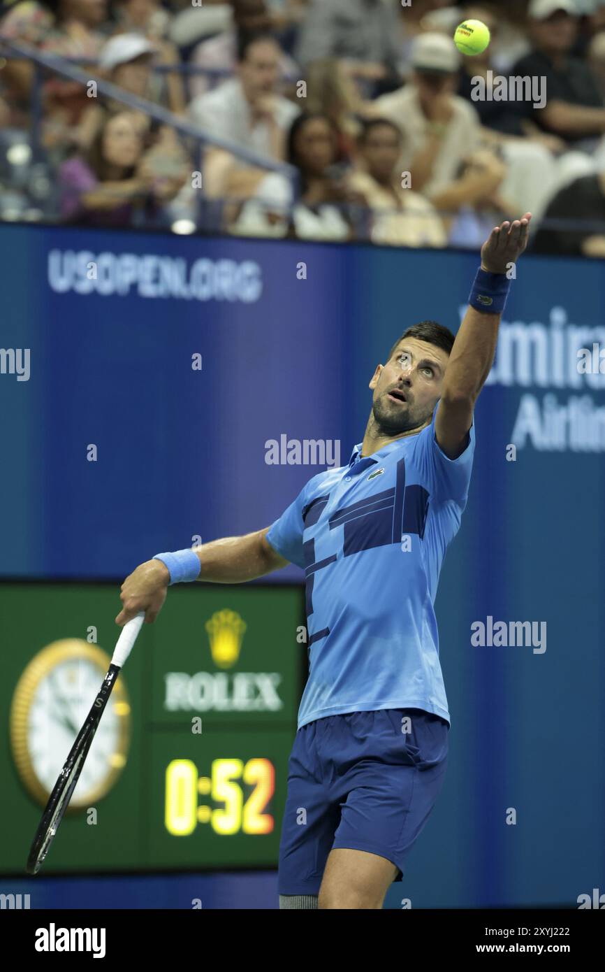 Novak Djokovic of Serbia during day 3 of the 2024 US Open, Grand Slam ...