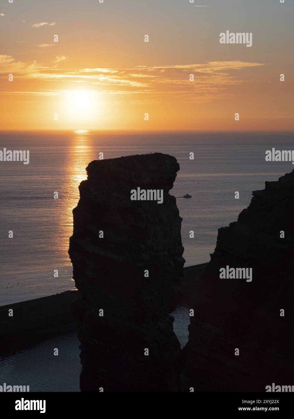 The Lange Anna rock needle, on the island of Heligoland in the German ...