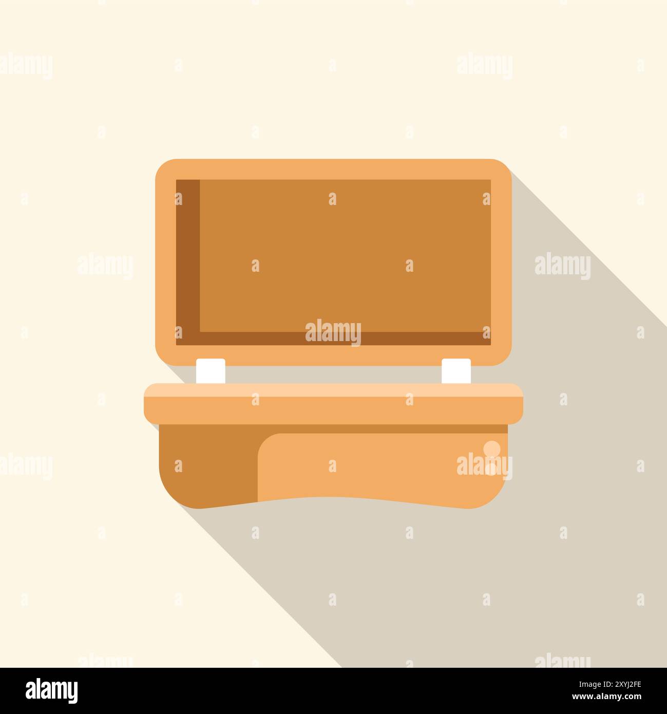 Wooden coffin casket is lying open with a long shadow Stock Vector ...