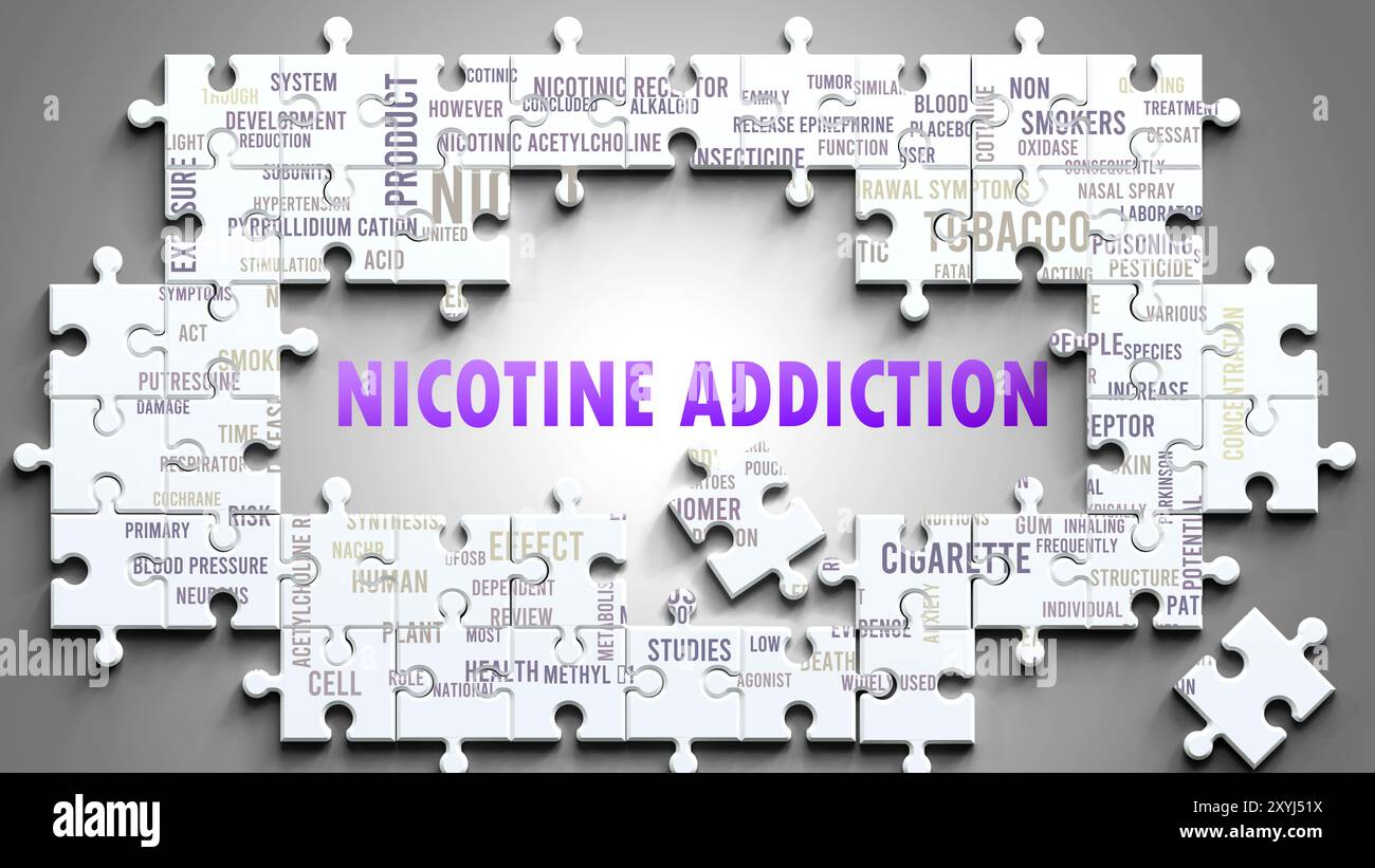 Nicotine addiction as a complex subject hi-res stock photography and ...